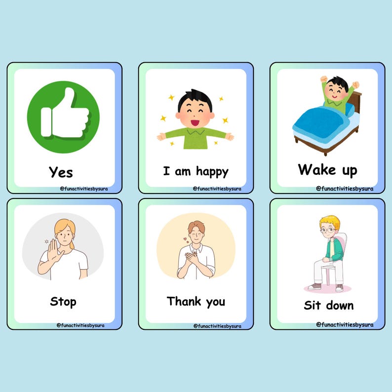 Communication Speech Flash Cards, Instant Download Special Needs ...