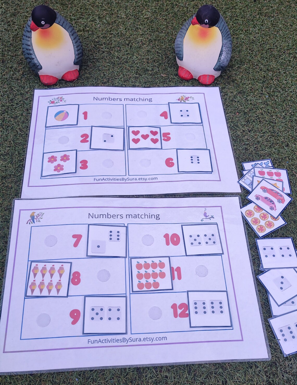Count and Match Preschool Activity, Printable Numbers Matching, Toddler ...