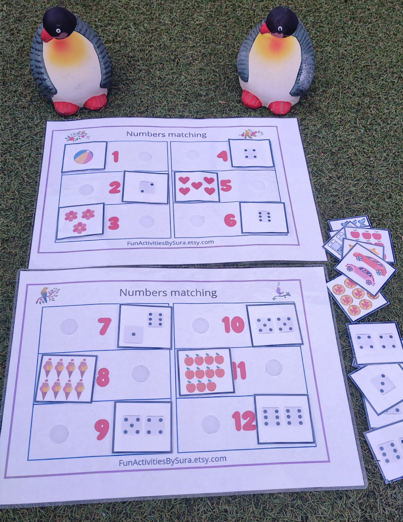 Count and Match Preschool Activity, Printable Numbers Matching, Toddler ...