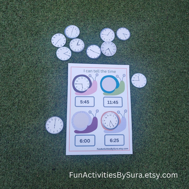 Telling Time Clock Activity: Montessori Printable (PDF Download) - Etsy