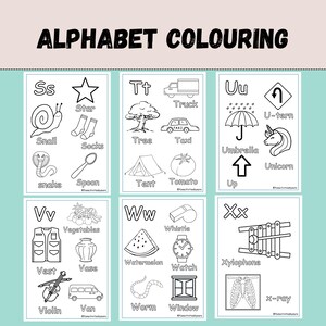 Printable Kids Alphabet Colouring Pages, Fun & Educational A-Z Activity ...
