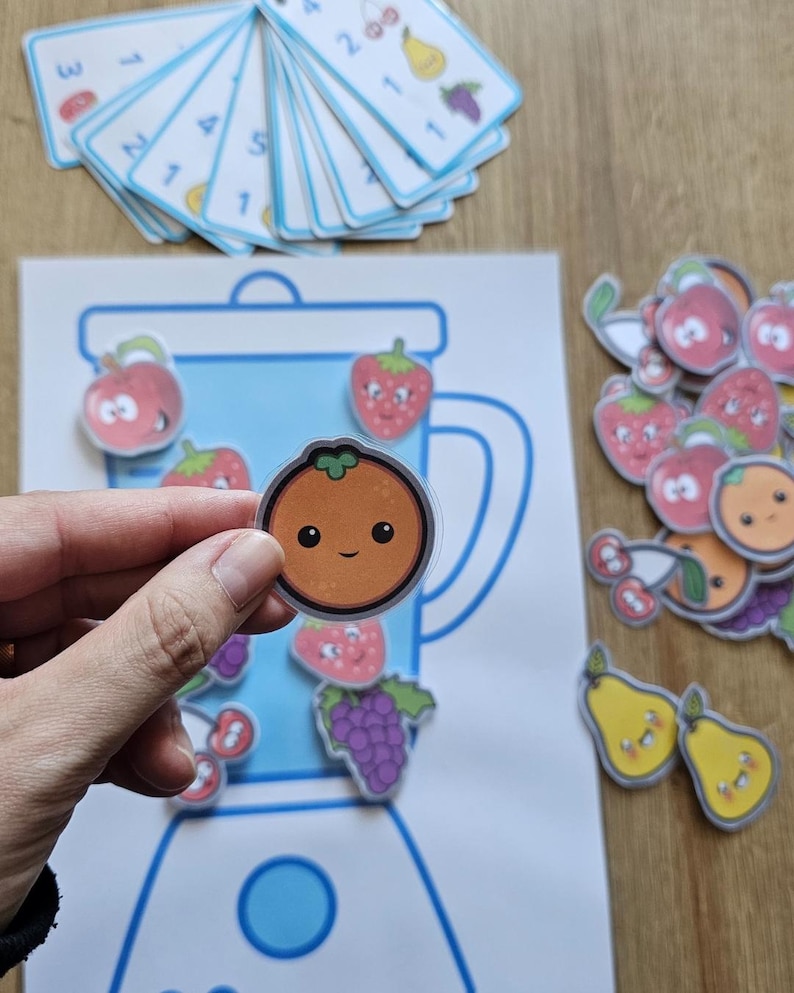 Fruit Blender Math Game: Preschool Counting Activity (digital Download ...