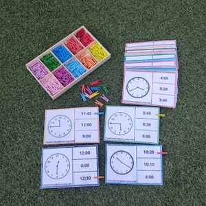 Telling Time Clip Cards Activities Clock Activity Tell the - Etsy