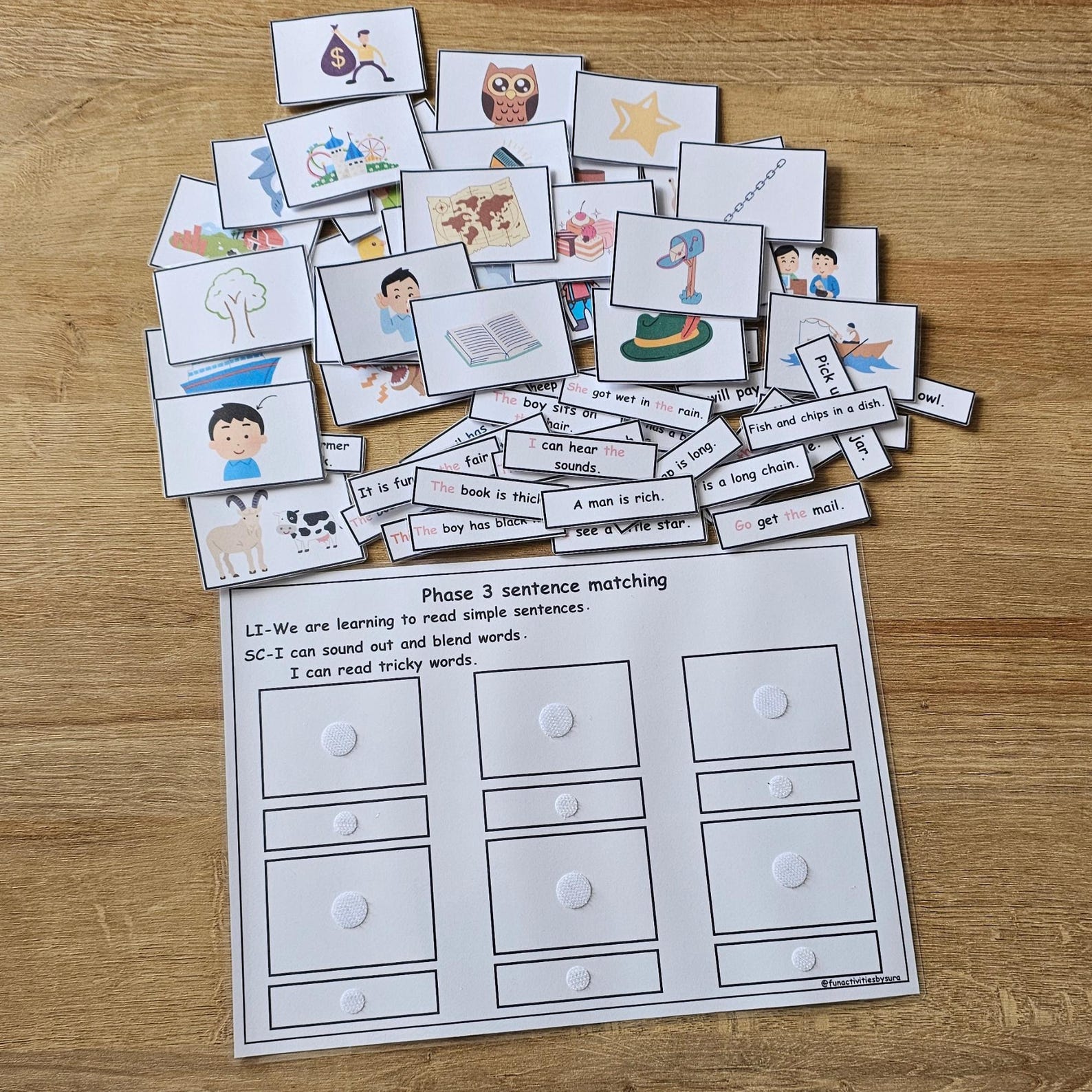 Phonics Reading Sentences Matching Mats: Phase 3 (PDF), Matching Mats ...