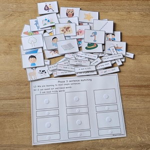 Phonics Reading Sentences Matching Mats: Phase 3 (PDF), Matching Mats ...