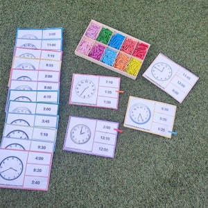 Telling Time Clip Cards Activities Clock Activity Tell the - Etsy