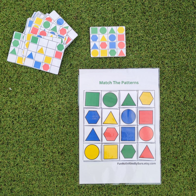 Copy the Pattern Activity, Make the Same Pattern Game, Printable ...