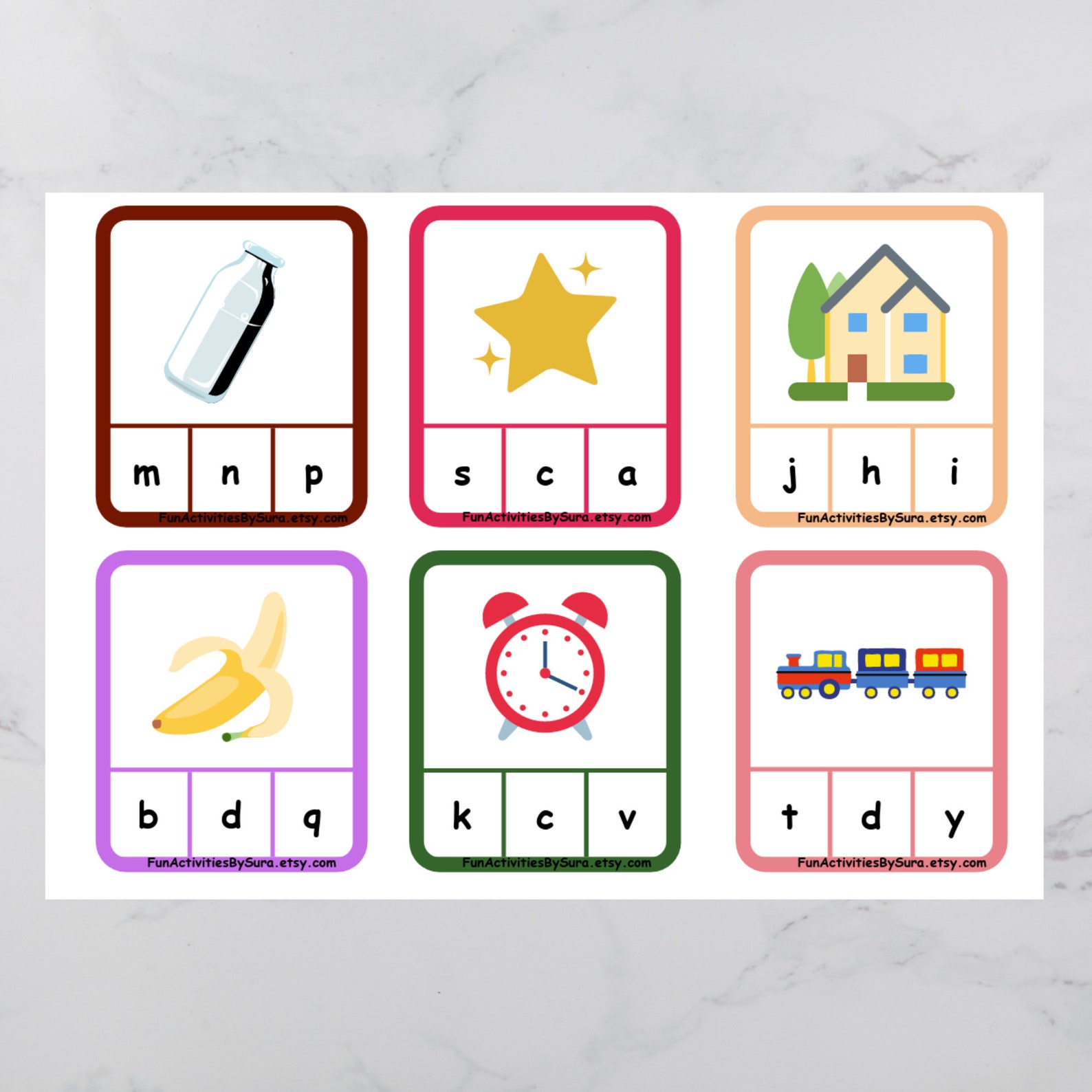 Alphabet Matching Game: Initial Sound Clip Cards (PDF Download ...
