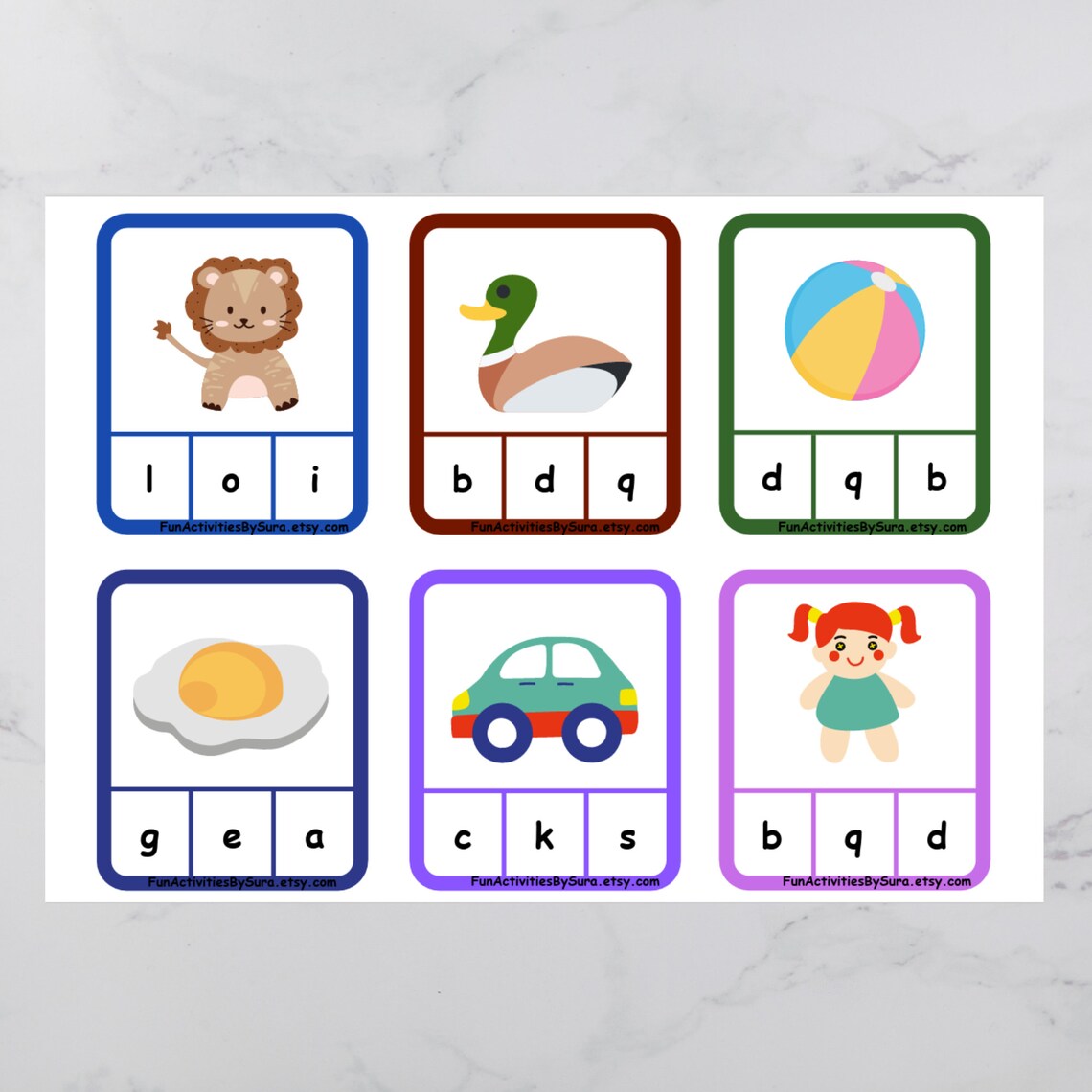 Alphabet Matching Game: Initial Sound Clip Cards (PDF Download ...