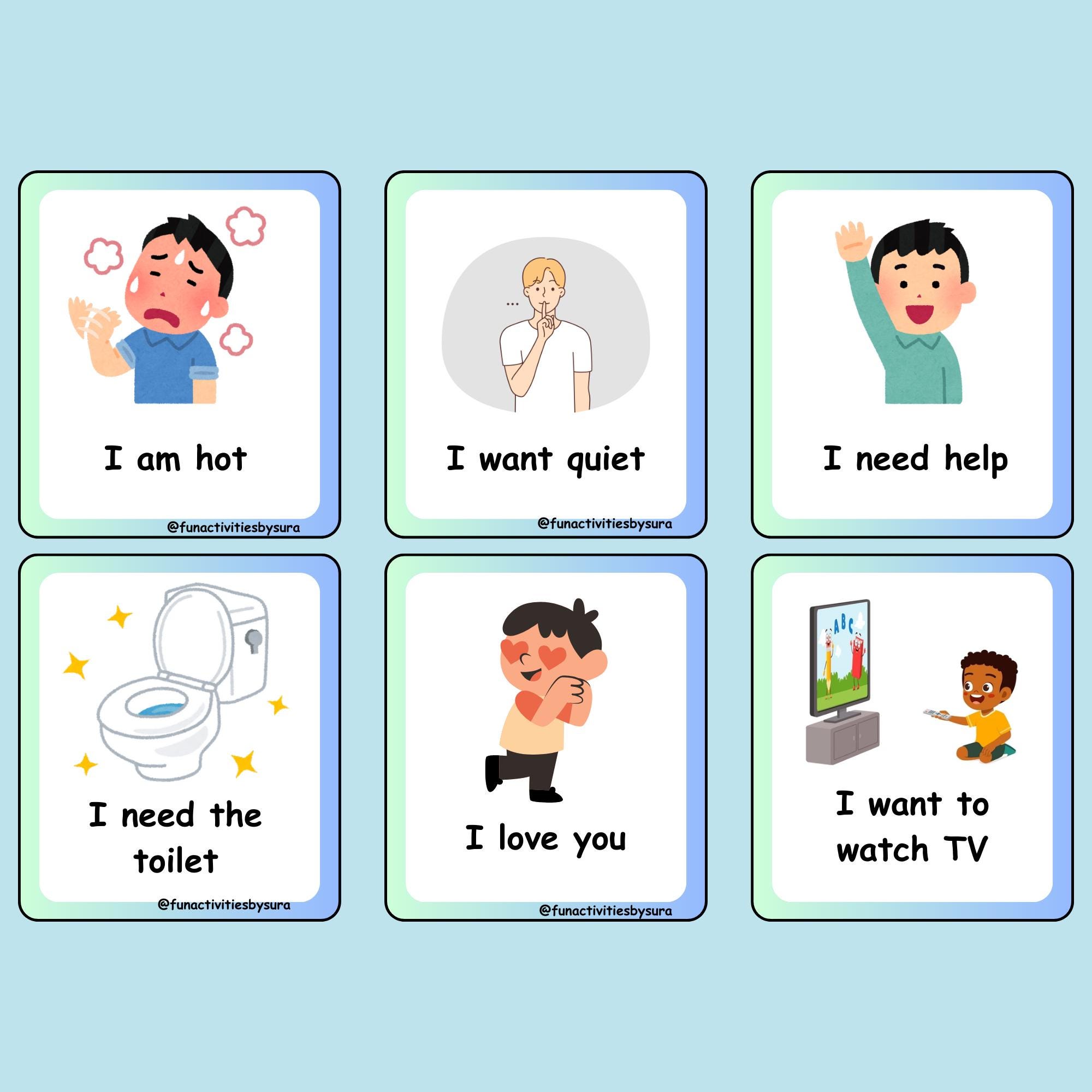 Communication Speech Flash Cards, Instant Download Special Needs ...