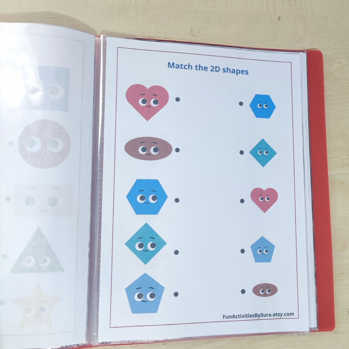Matching Activity Book Match the Shapes Animals and Their - Etsy