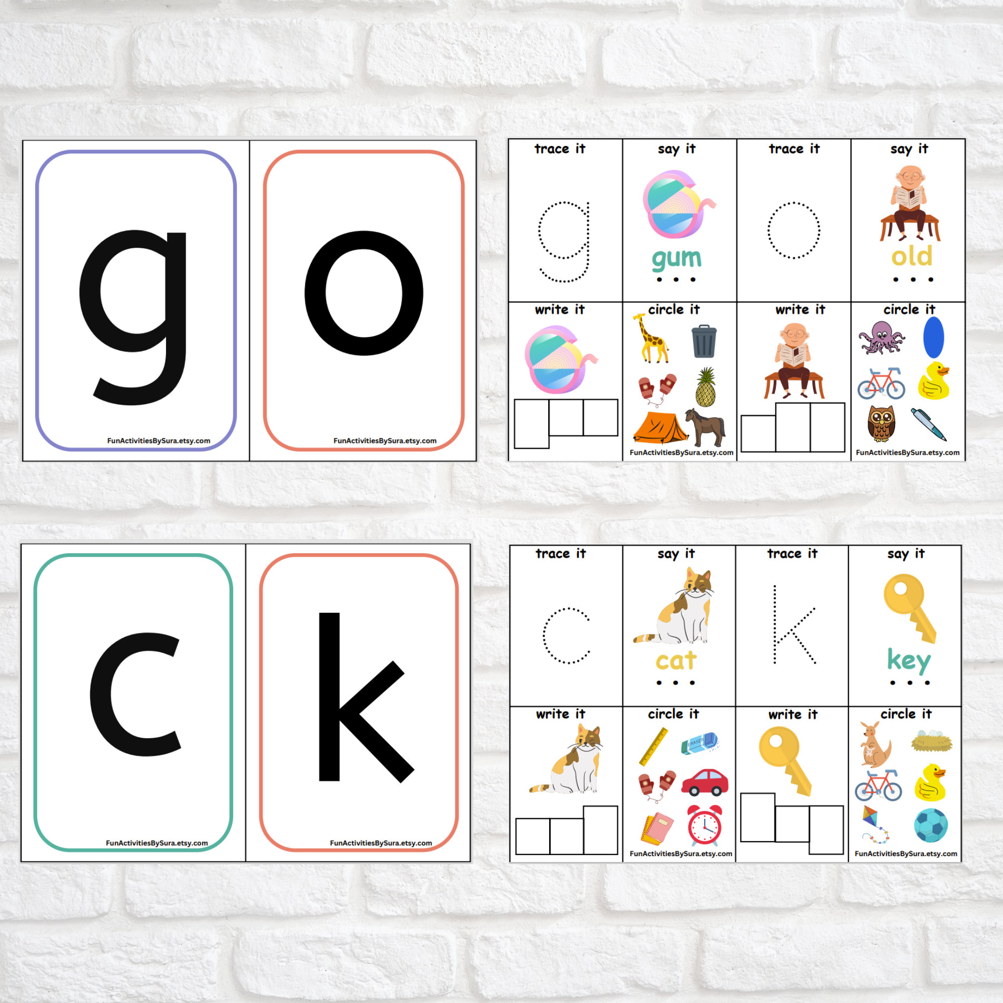 Phase 2 Phonics Flashcards: Early Literacy Learning (digital Download ...