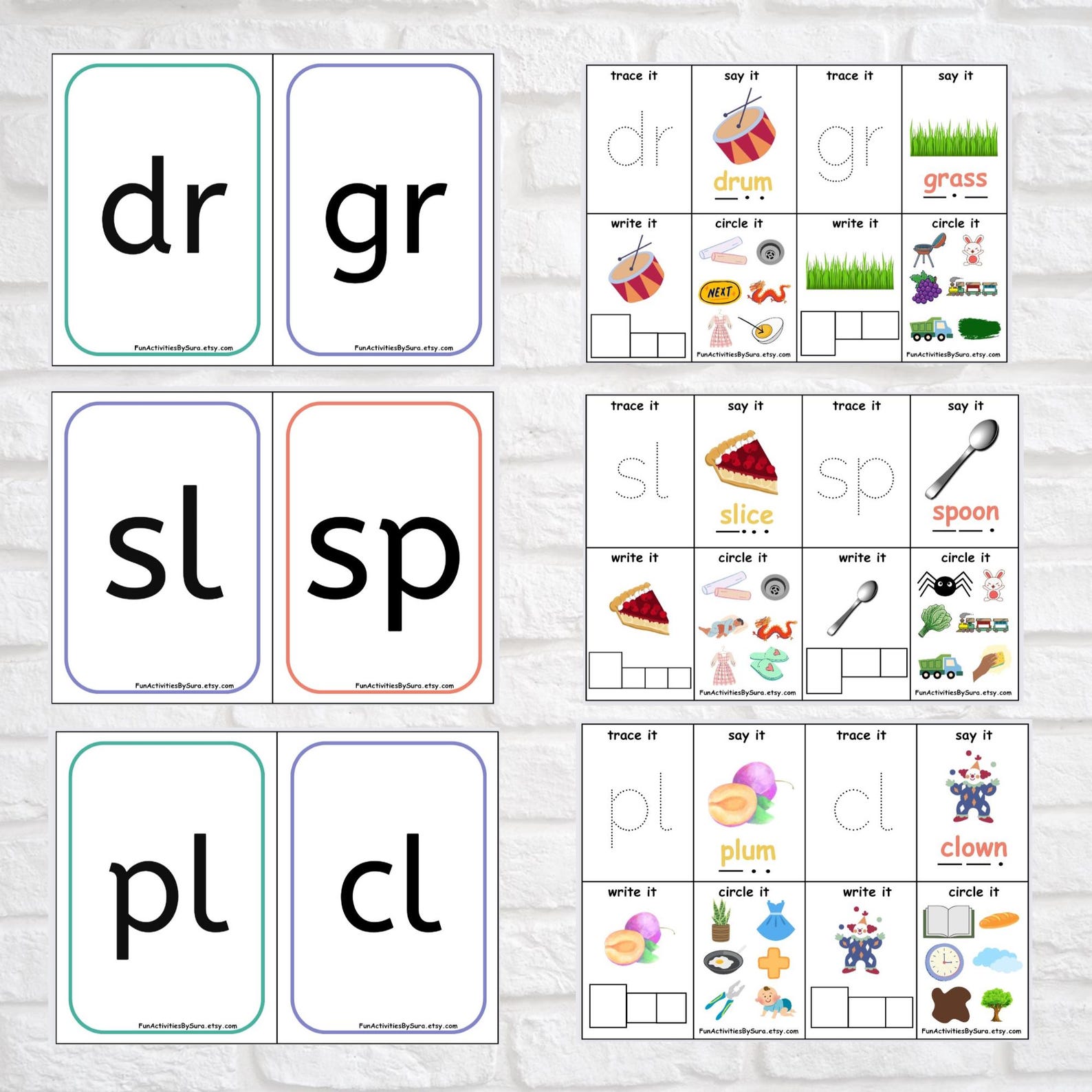 Phonics Flashcards Bundle: Early Learning, Letter Sounds (PDF Digital ...
