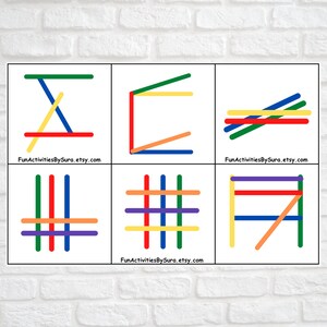Popsicle Sticks Patterns Matching Cards, Printable Preschool Activities ...