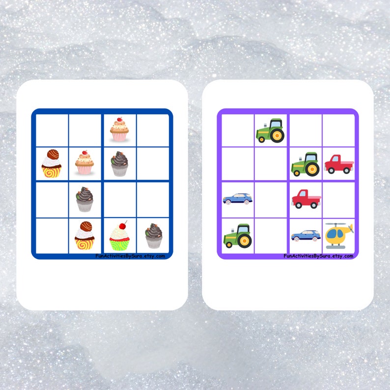 4x4 Sudoku Printable Puzzles for Kids: Cut & Paste Activities (digital ...