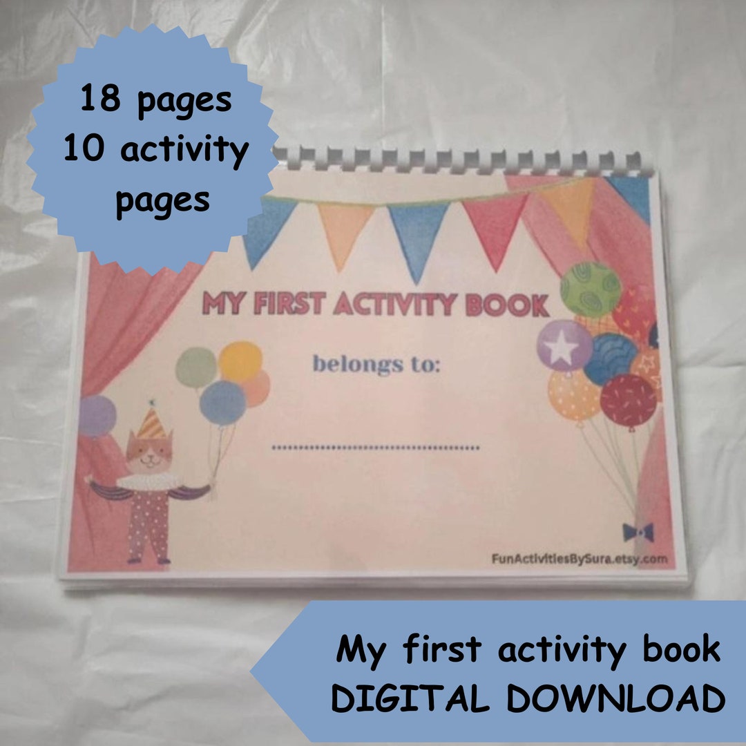 My First Activity Book Printable Activities, Toddler Learning Binder ...
