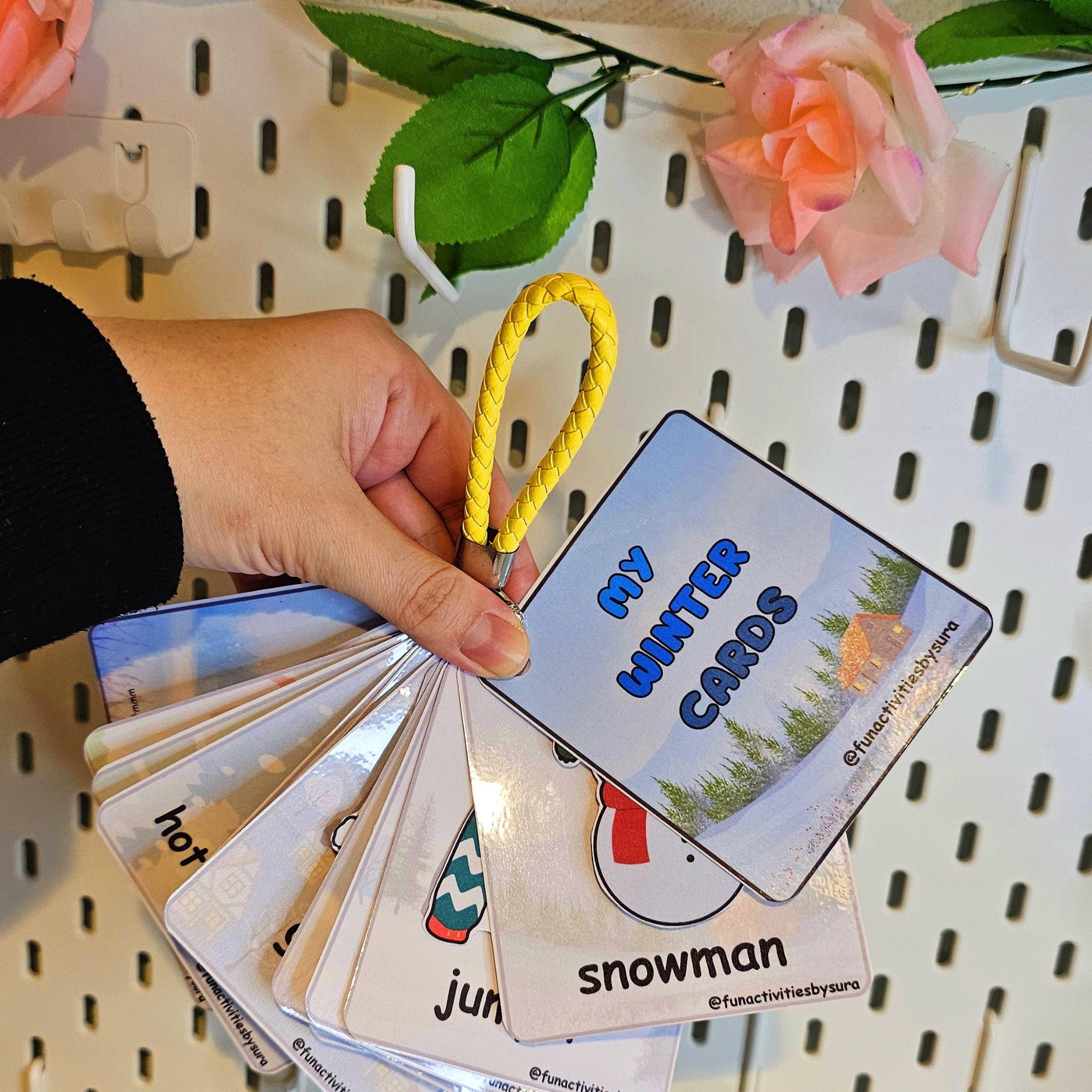 Winter Matching Cards, Shadow Matching Cards, Flashcards, Preschool ...