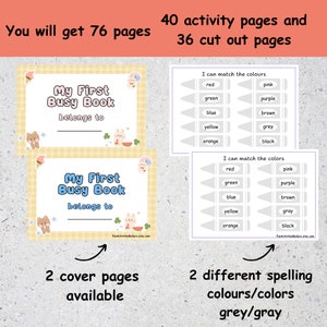 My First Busy Book Printable: Preschool Activity Pack (digital Download ...
