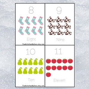 Number Tracing Flashcards 1-20, Printable, Counting, Learn Numbers ...