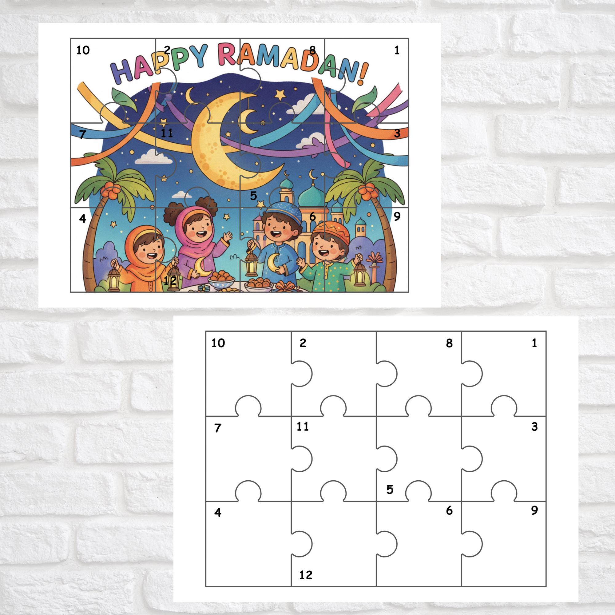 Ramadan Kids Puzzle, Ramadan Activity for Kids, Ramadan Printable ...