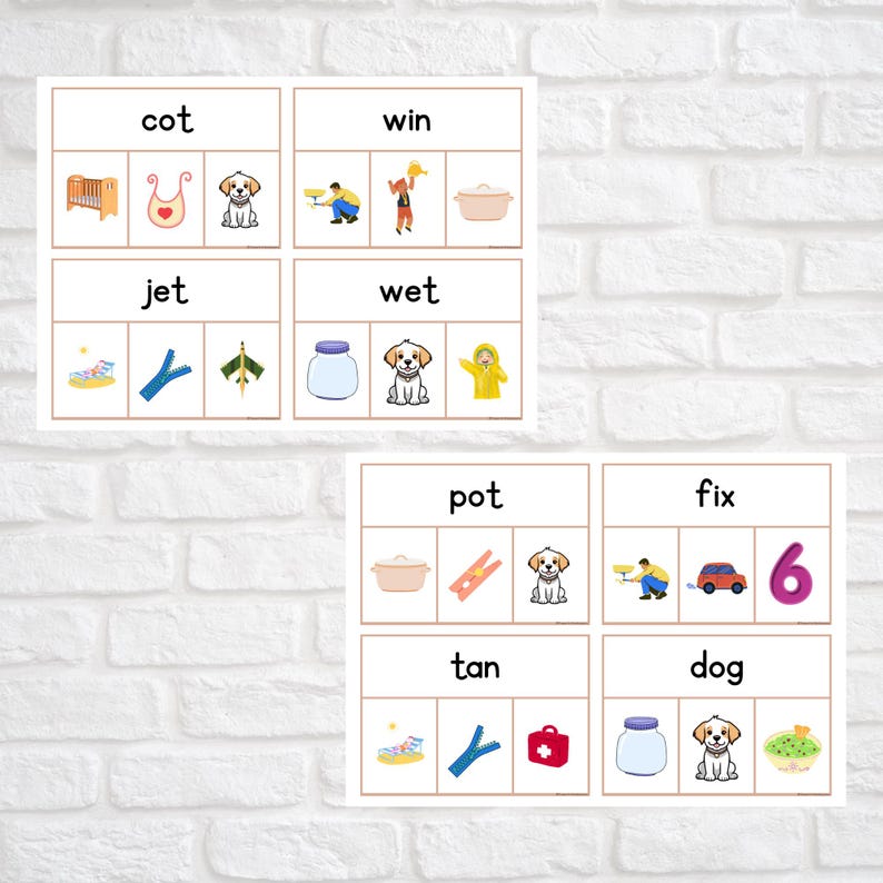 CVC Words Clipcards, Printable Flashcards, Word Lists and Activities ...