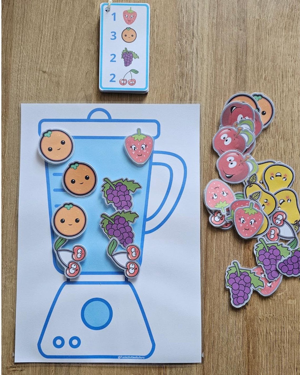 Fruit Blender Math Game: Preschool Counting Activity (digital Download ...
