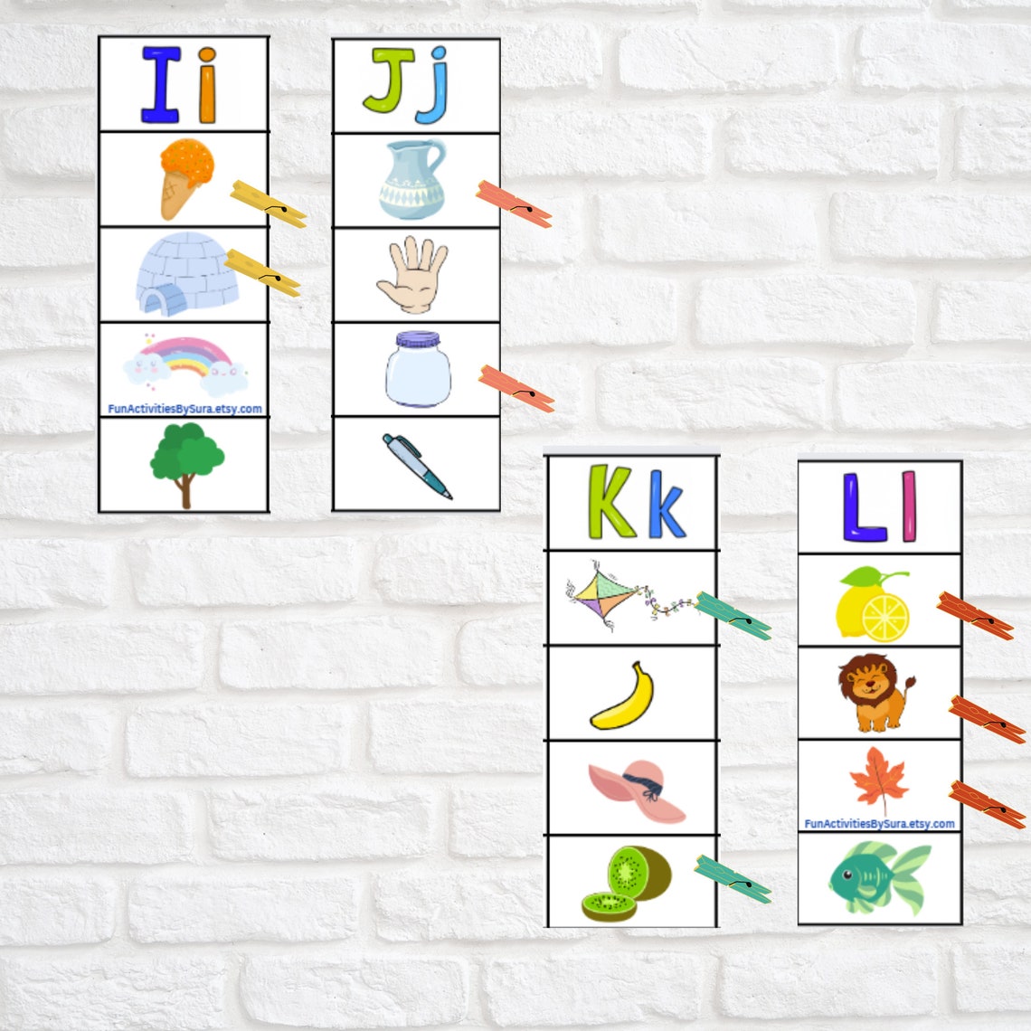 Matching the Beginning Sound With Image Clip Cards Activities, Matching ...