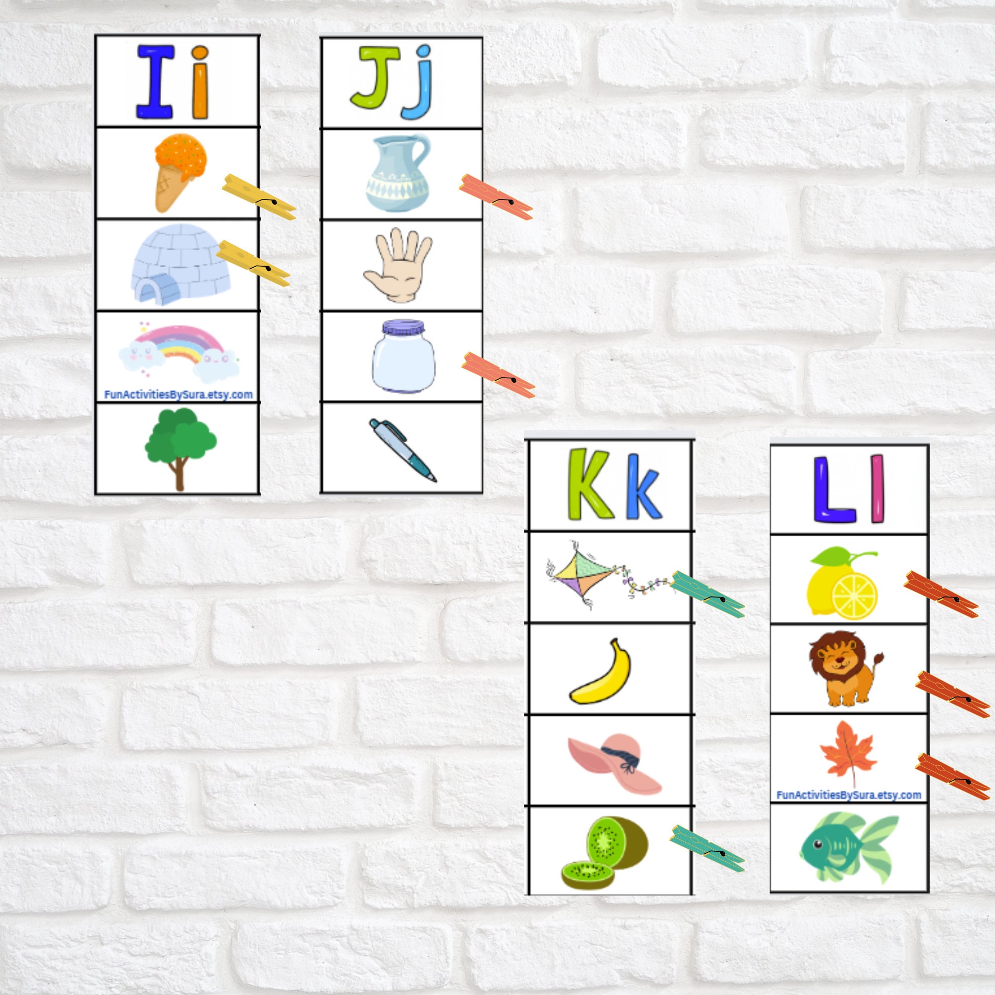 Matching the Beginning Sound With Image Clip Cards Activities, Matching ...