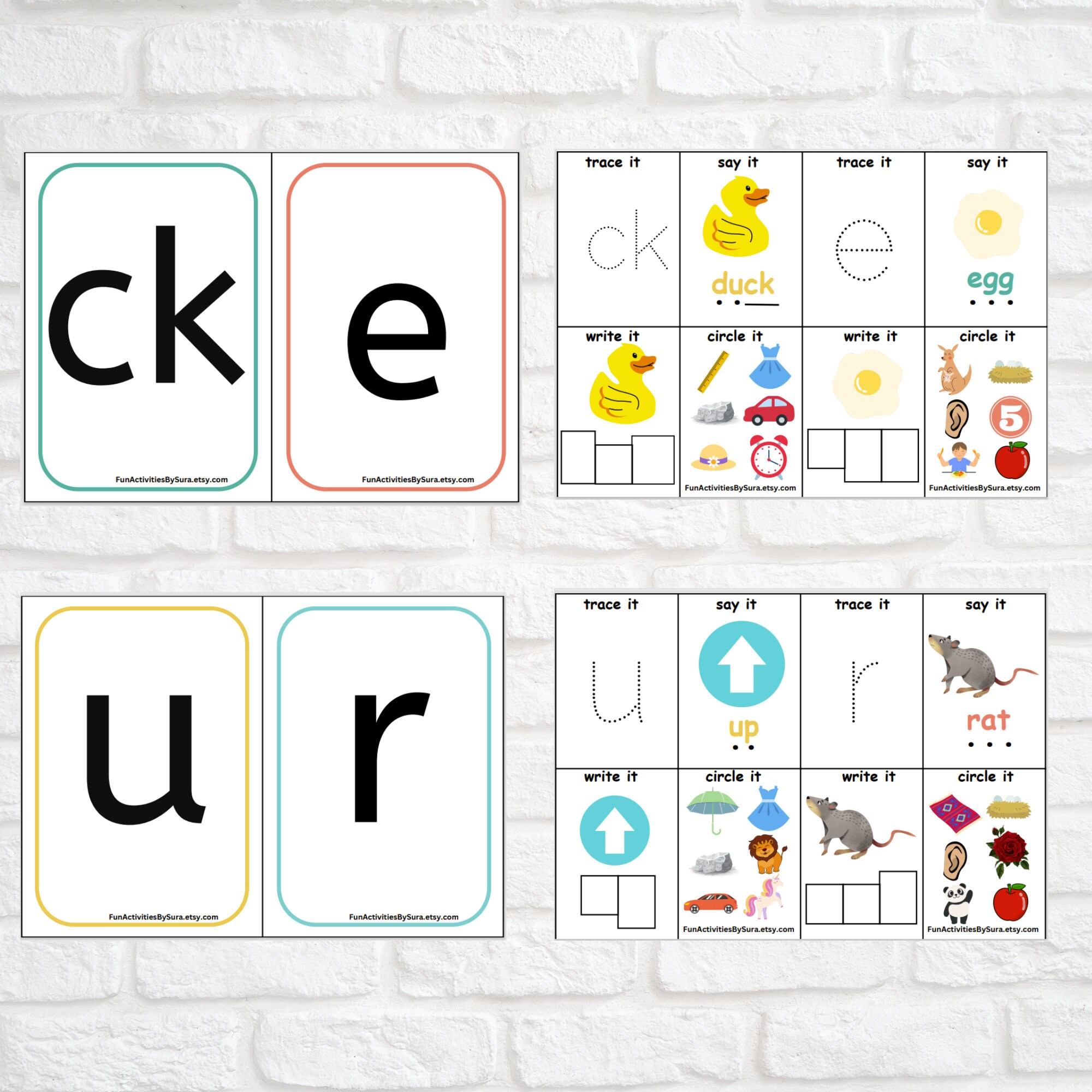 Phase 2 Phonics Flashcards: Early Literacy Learning (digital Download ...