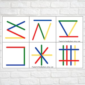 Popsicle Sticks Patterns Matching Cards, Printable Preschool Activities ...