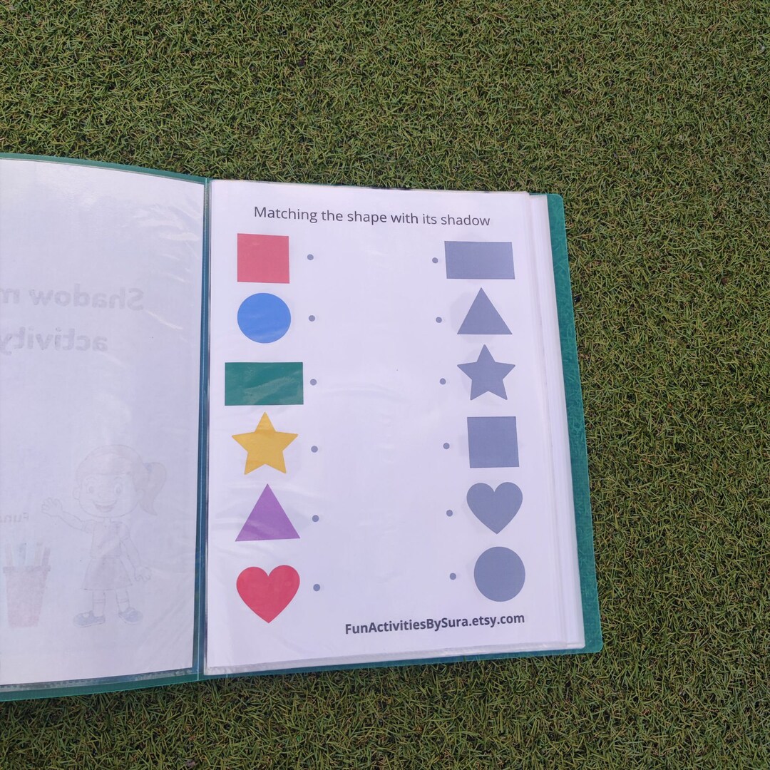 Shadow Matching Printable Activity Book Busy Activity Binder - Etsy