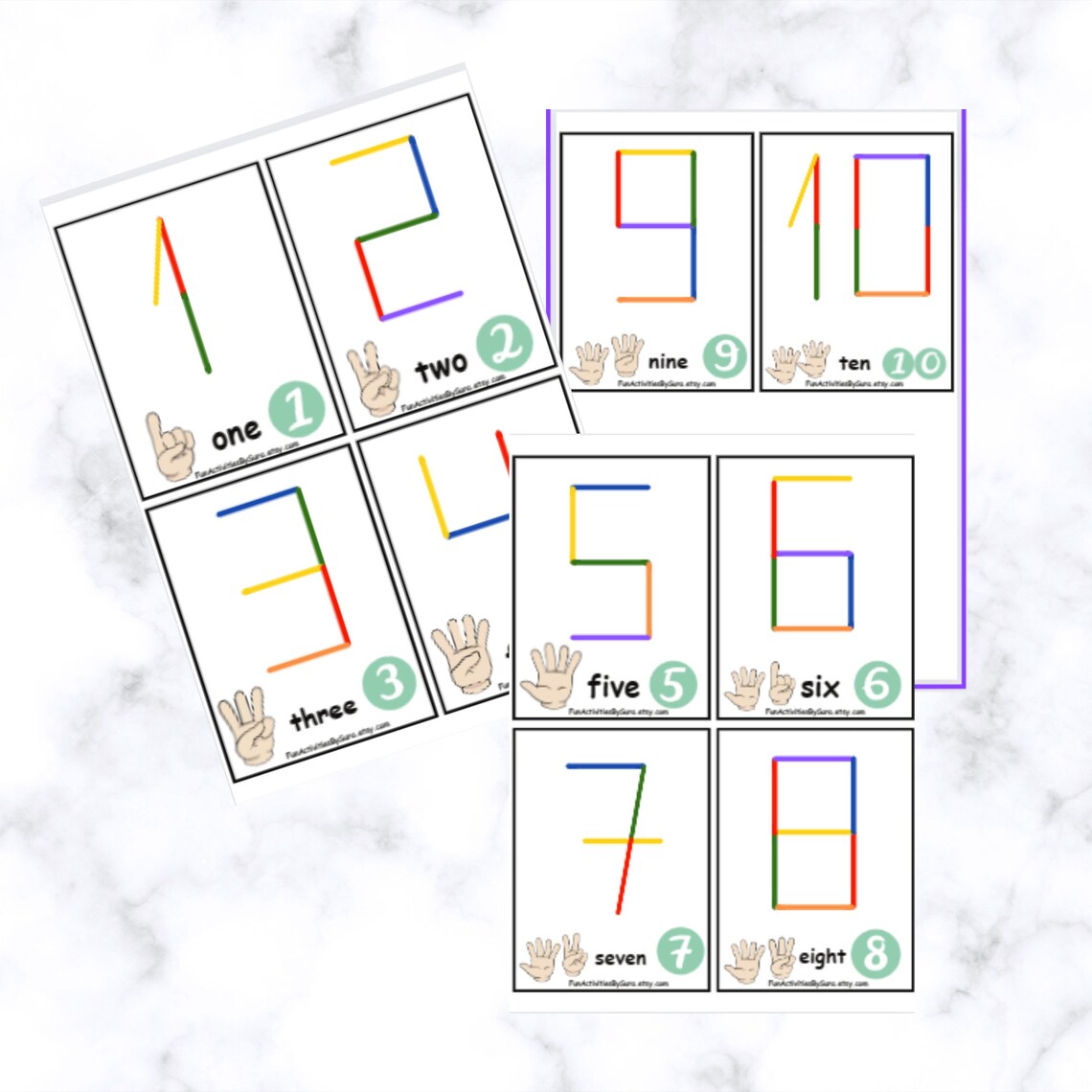 Popsicle Sticks Numbers Game: Montessori Toddler Printable (PDF) - Etsy