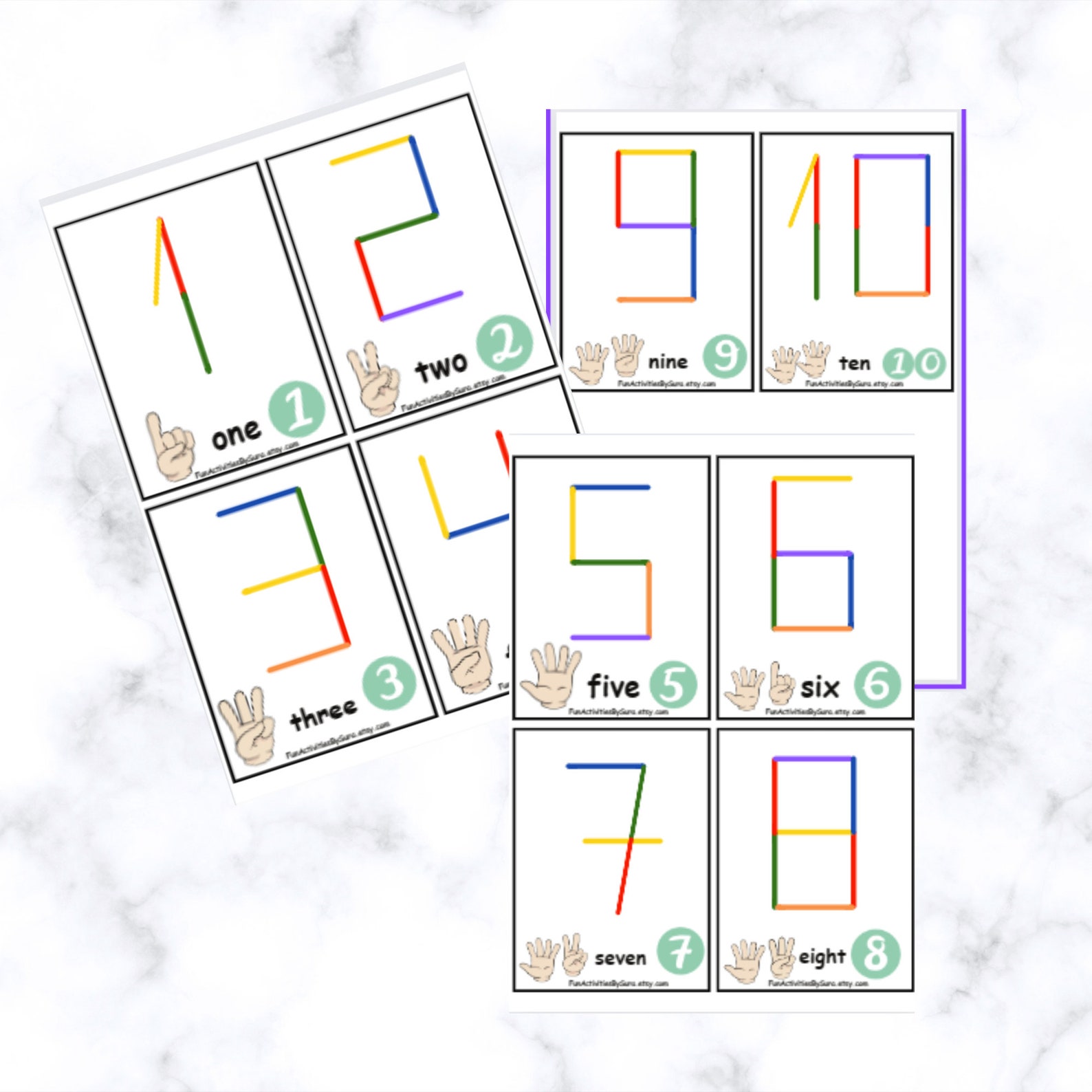 Popsicle Sticks Numbers Activity Game for Toddlers, Montessori ...