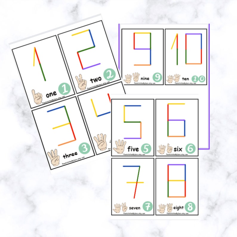 Popsicle Sticks Numbers Game: Montessori Toddler Printable (PDF) - Etsy