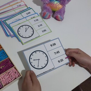 Telling Time Clip Cards Activities, Clock Activity, Tell the Time ...