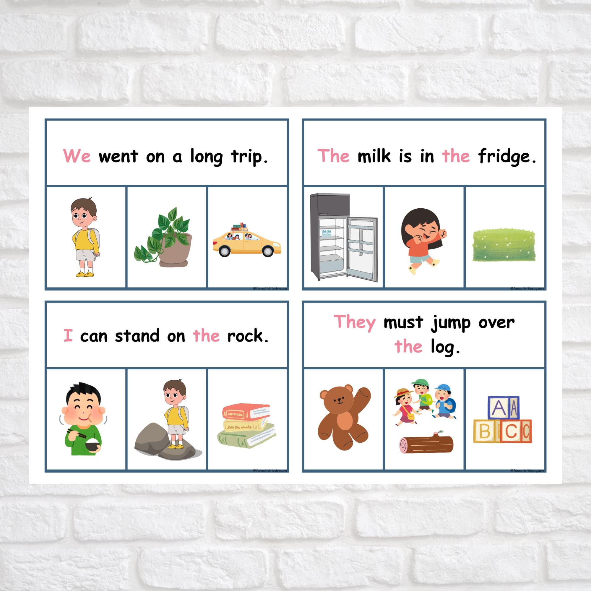 Phonics Phase 4 Reading Clip Cards: Learn to Read Sentences (PDF ...