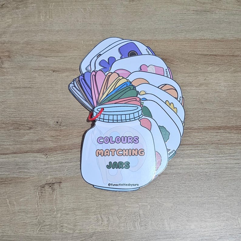 Color Matching Jar Game: Montessori Homeschool Activity (digital ...