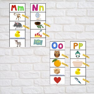 Matching the Beginning Sound With Image Clip Cards Activities, Matching ...