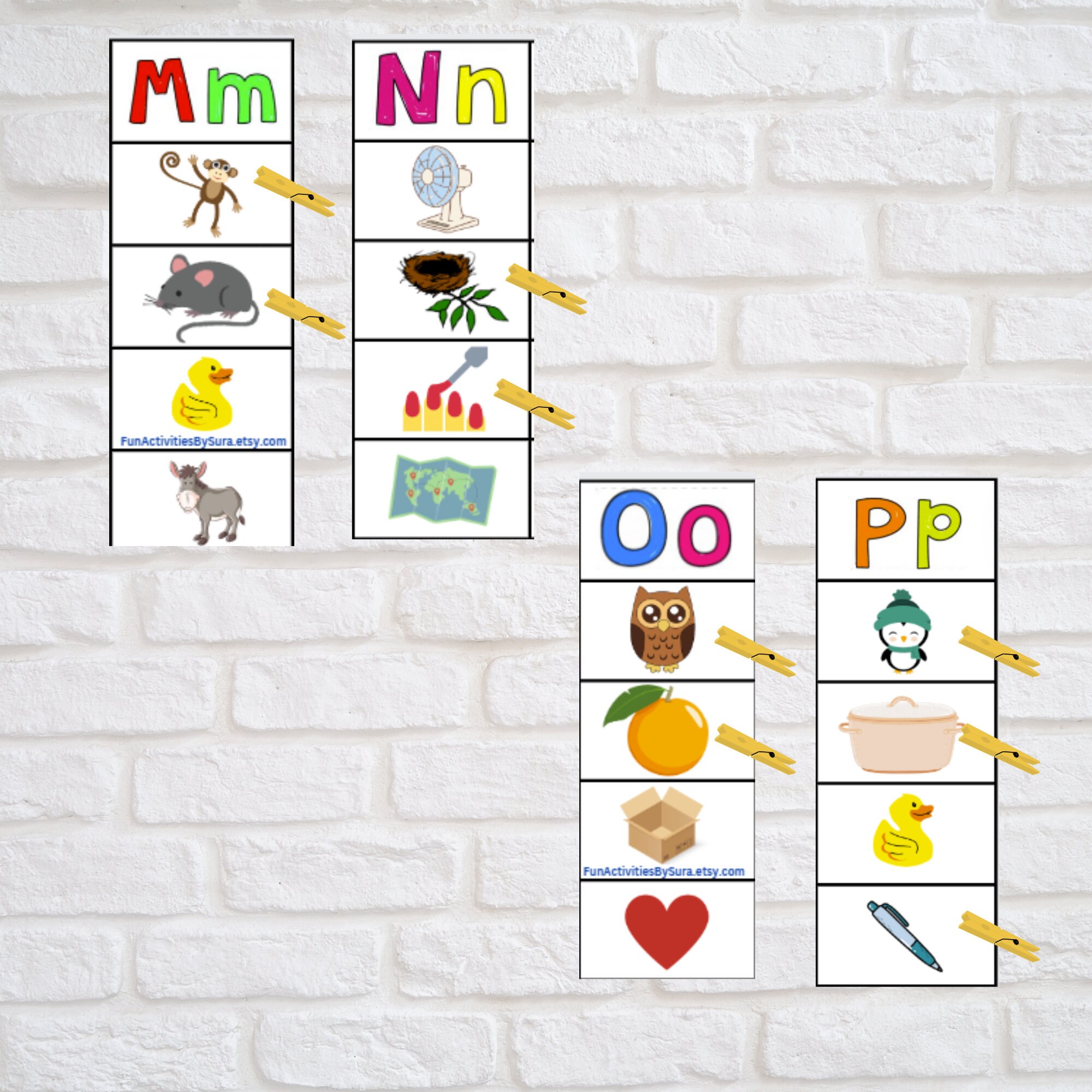 Alphabet Sound Matching Clip Cards: Educational Activity (PDF Download ...