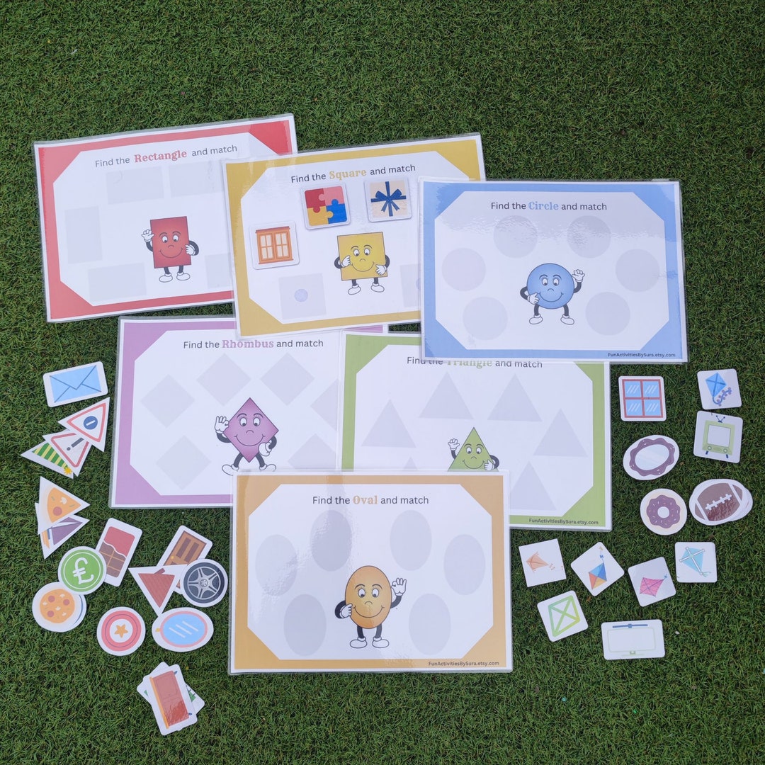 Shapes Busy Book, Shapes Pictures Sorting Activity Printable, Shapes ...