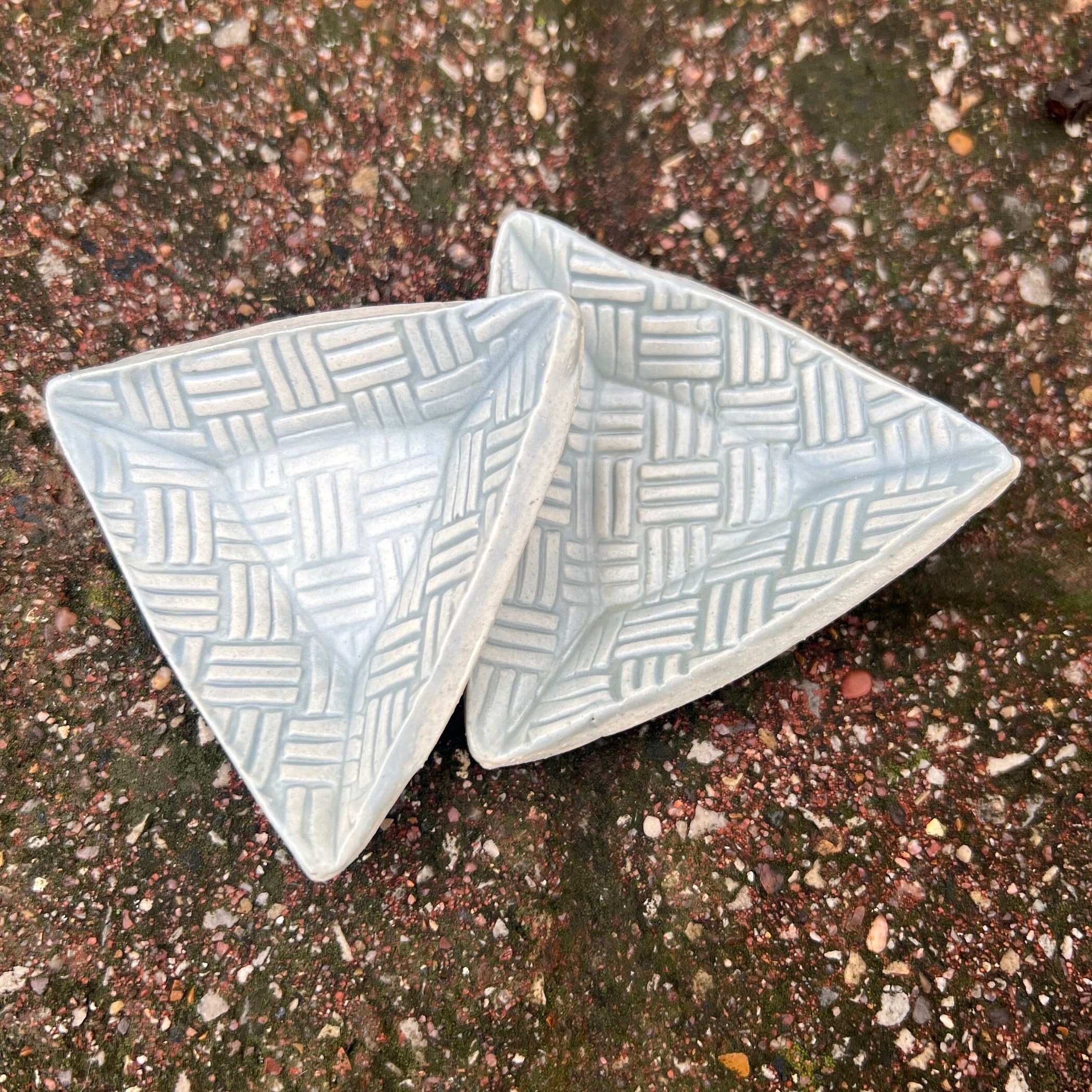 Mini Ceramic Trinket Dish Triangle - Etsy