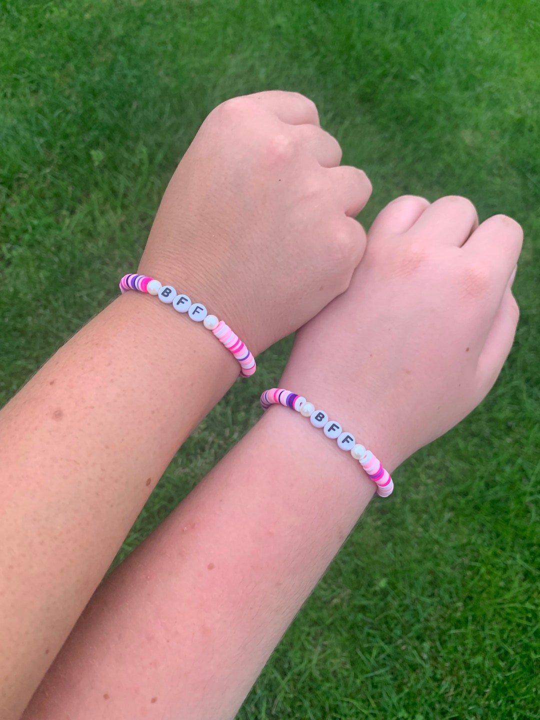 BFF Matching Clay Bead Bracelets - Etsy