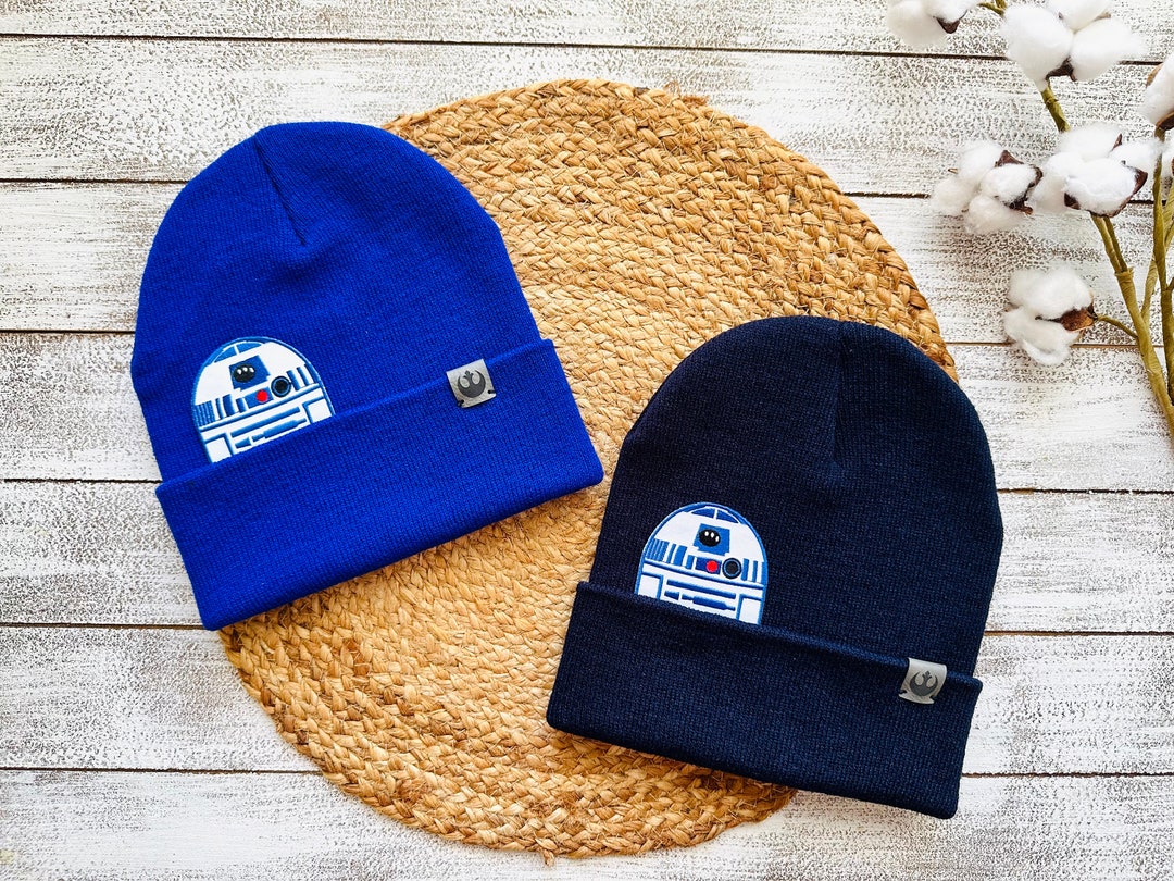 R2D2 Star Wars Beanie: Embroidered Patch Cuffed Winter Hat - Etsy