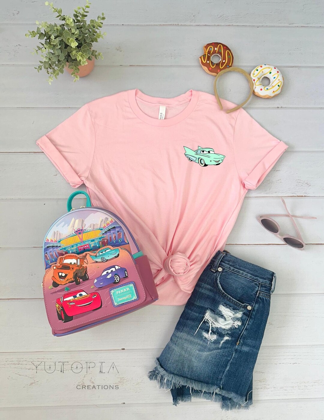 Disney, Pixar Flo From Cars Inspired Minimalist Unisex T Shirt, Cars ...