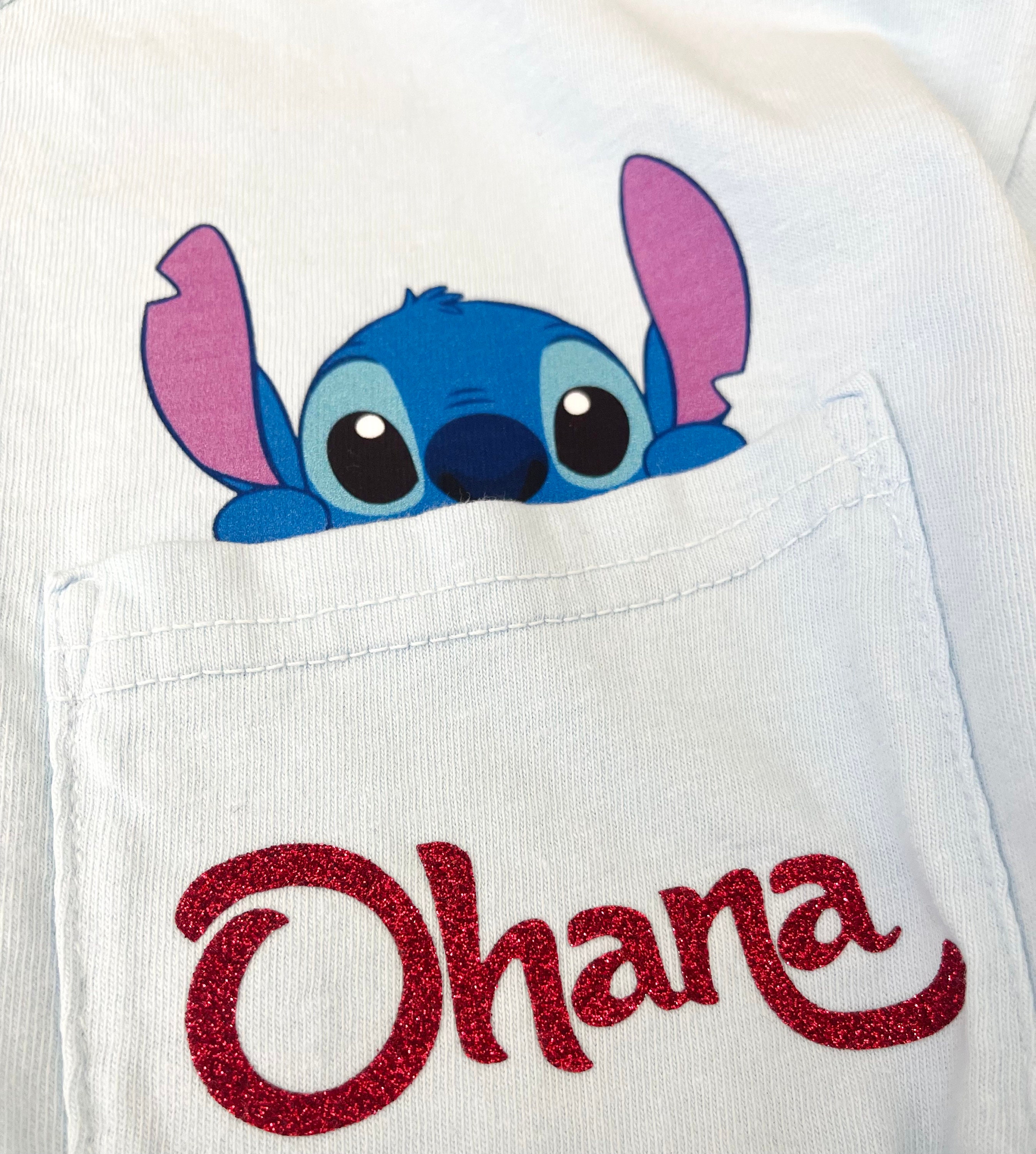 Disney, Lilo and Stitch, Ohana, Peek a Boo Pocket Tshirt. - Etsy