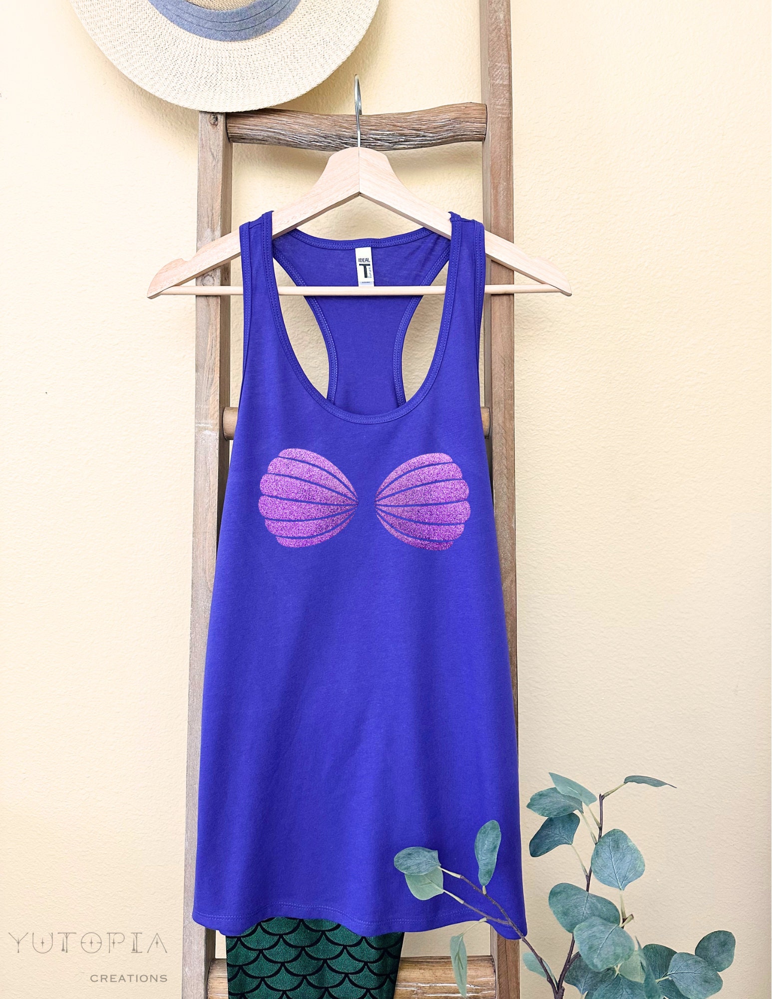 Disney, Little Mermaid, Ariel Shell Bra Inspired, Sparkly Minimalist ...
