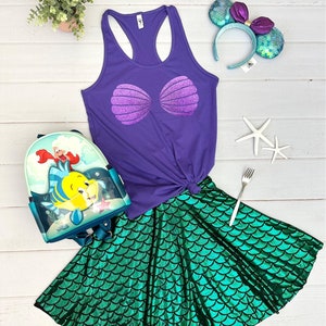 Disney, Little Mermaid, Ariel Shell Bra Inspired, Sparkly Minimalist ...