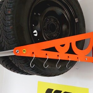 Garage Storage, Tire Storage, Red Shelf, Colorful Shelf, Wall Mount ...