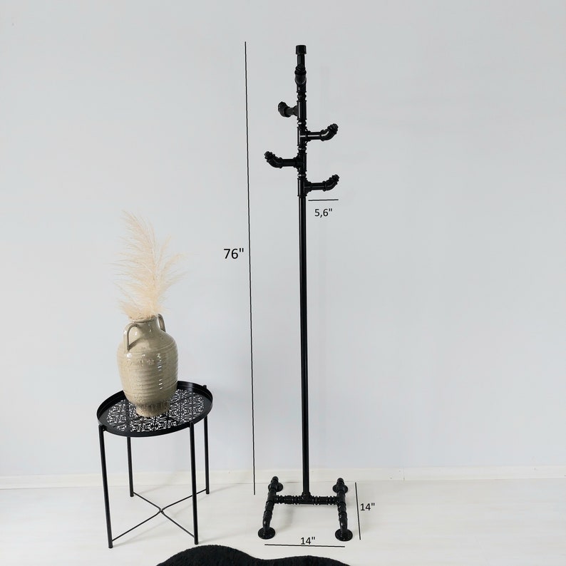 Industrial Pipe Coat Rack Stand, Entryway Garment Rack, Rack Free ...