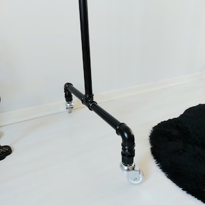 Wheeled Retail Display Rack, Freestanding Pipe Retail Shelving ...